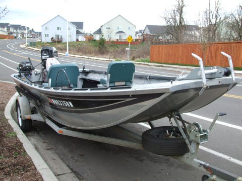 18' alumaweld w/150 tiller jet+8hp kicker | The Outdoor Gear ...